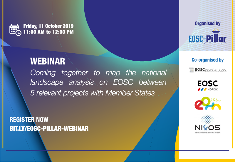 WEBINAR: Coming together to map the national landscape analysis on EOSC ... WEBINAR: Coming together to map the national landscape analysis on EOSC ...